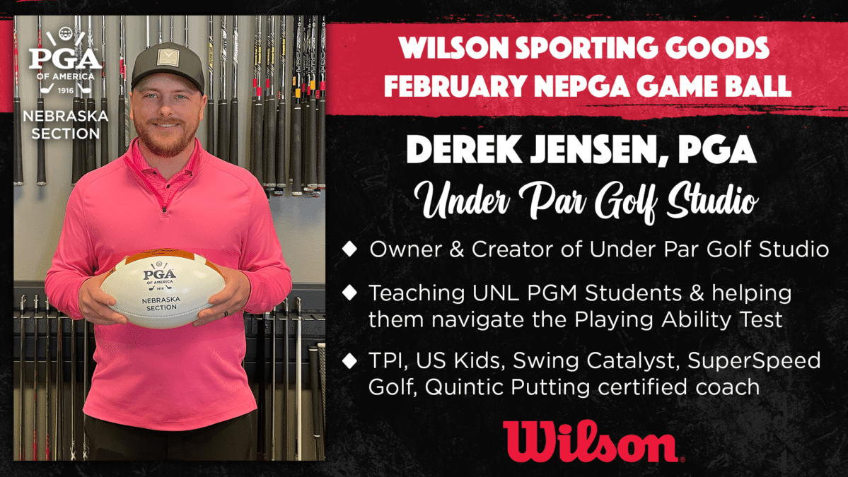 Derek Jensen Named February’s Wilson Game Ball Recipient – Nebraska