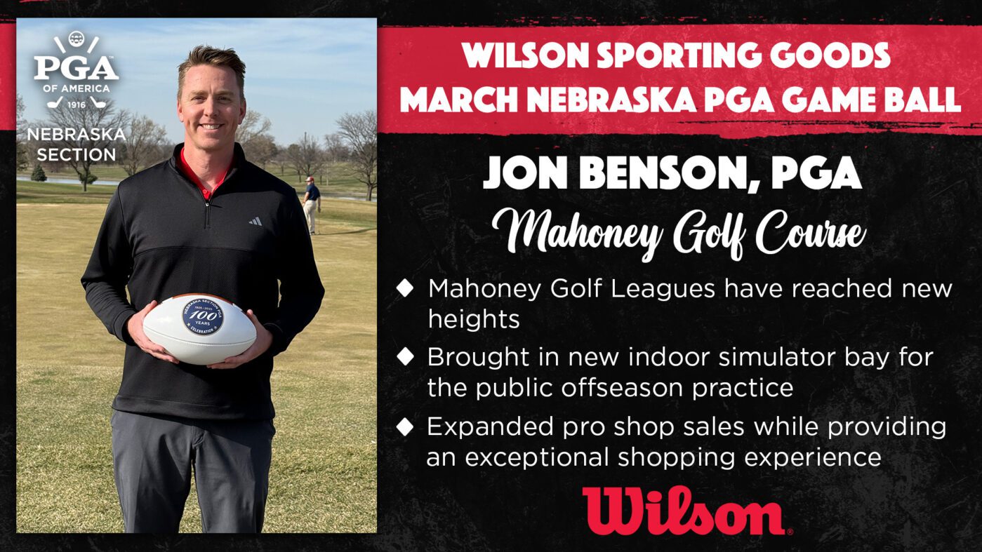 Jon Benson Named Wilson Game Ball Recipient for March – Nebraska